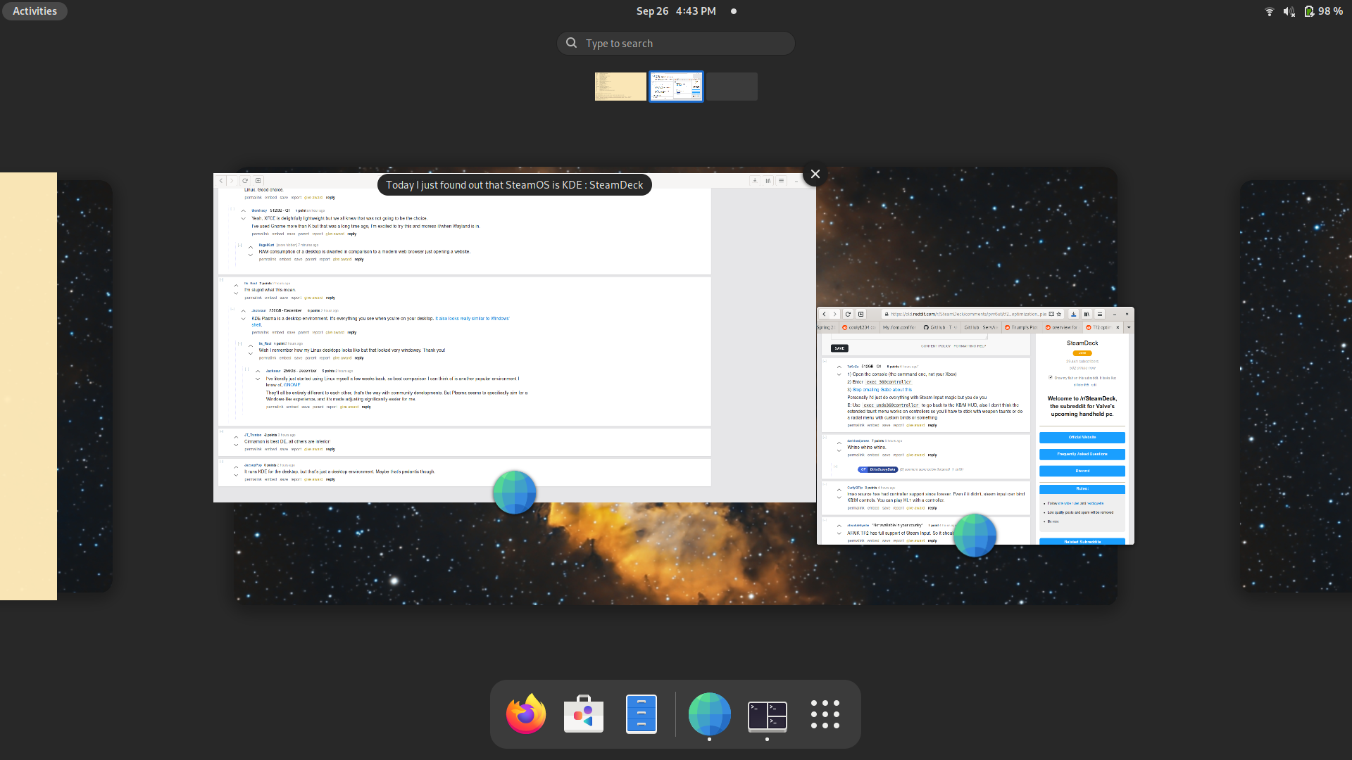 Today I just found out that SteamOS is KDE : r/SteamDeck